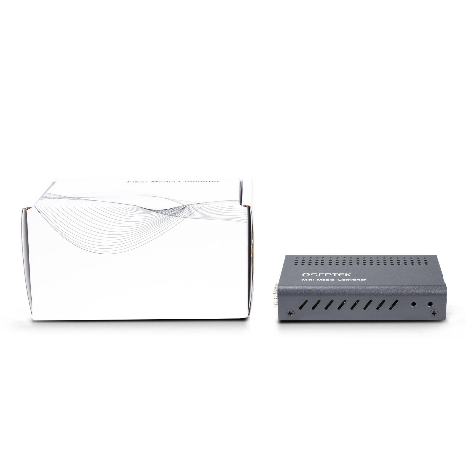 Mini Unmanaged 2x 10/100/1000Base-T RJ45 to 1x 1000Base-X SFP Slot Gigabit Ethernet Media Converter